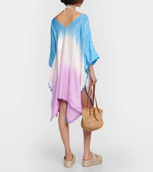 JULIET DUNN Ombre Silk Poncho