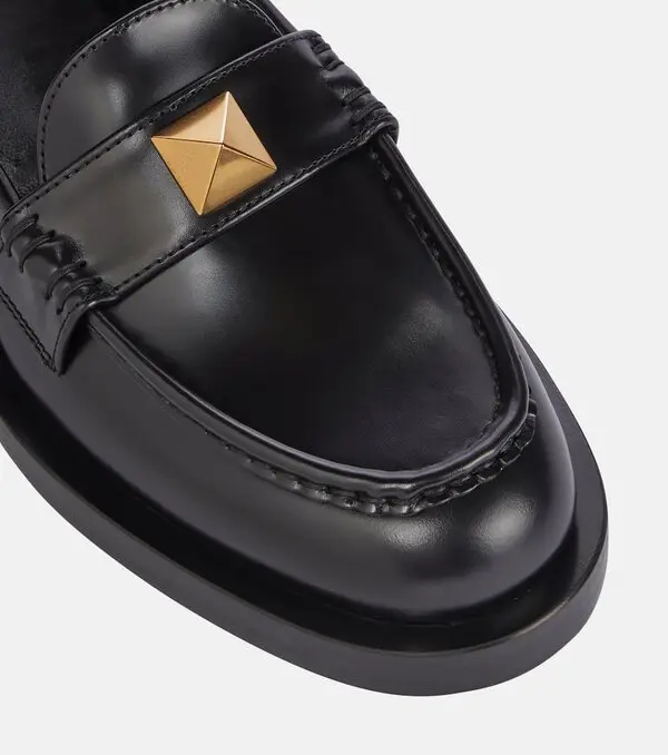 Valentino Garavani Roman Stud Leather Loafers