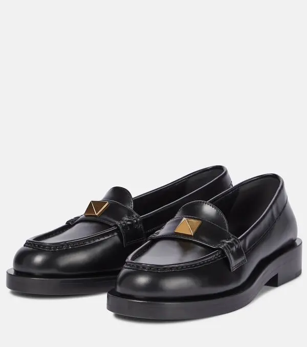 Valentino Garavani Roman Stud Leather Loafers