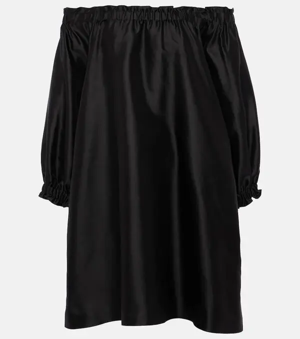 Max Mara Lepre Off-shoulder Minidress - Black