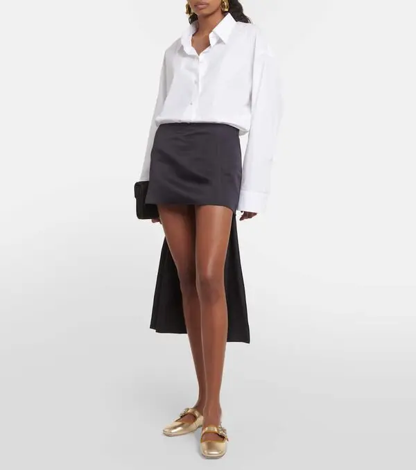 ROGER VIVIER Tres Vivier Metallic Leather Ballet Flats - Gold