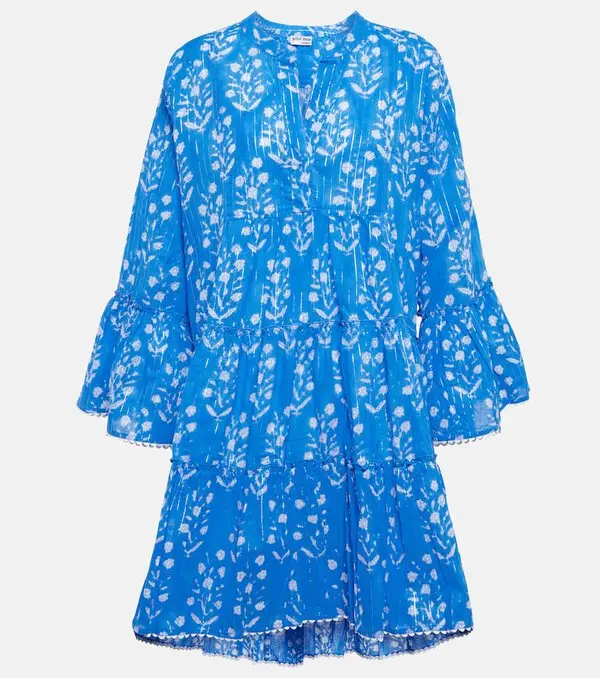 JULIET DUNN Floral Mini Dress - Blue