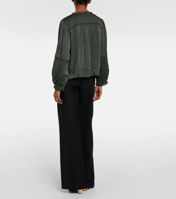 Velvet By Graham & Spencer Koren Lace-trimmed Blouse