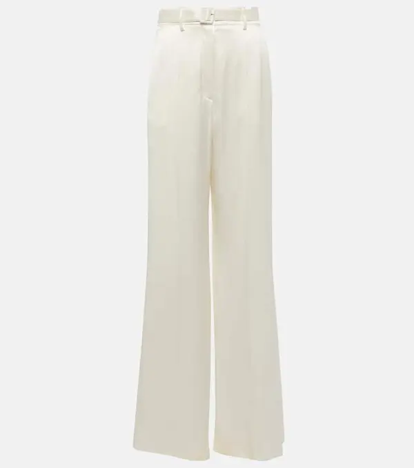 Gabriela Hearst Mabon High-rise Wide-leg Pants - White