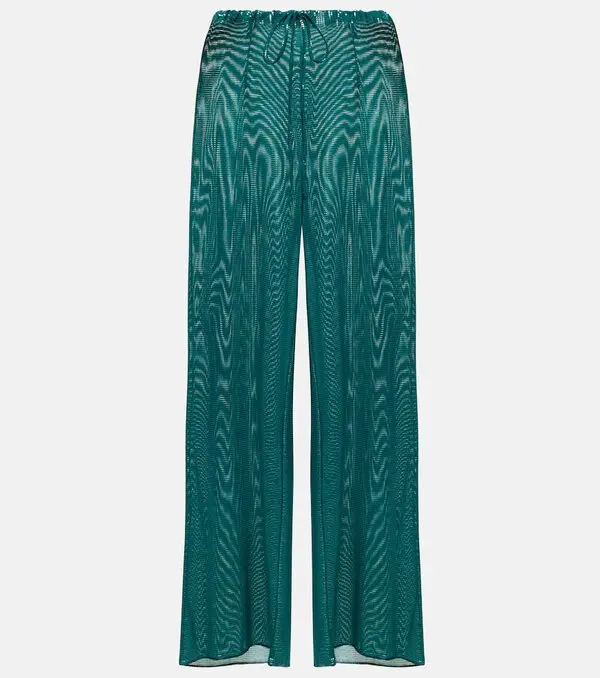 Oseree Lame Wide-leg Pants