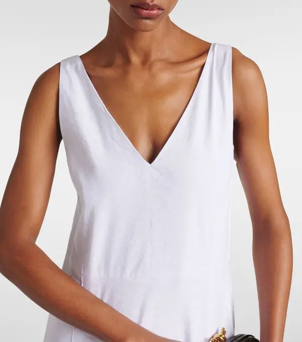Vince Linen-blend Midi Dress