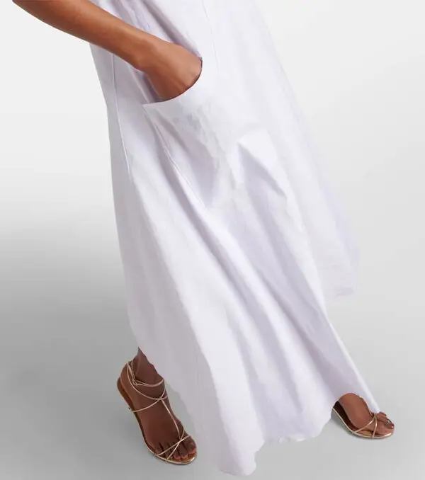 Vince Linen-blend Midi Dress