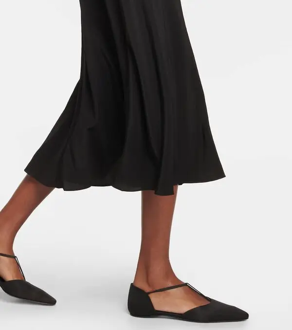 TOTEME Halterneck Silk Maxi Dress - Black