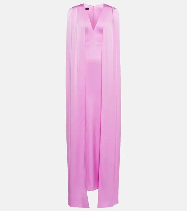 Alex Perry Hudson Satin Crepe Gown - Pink