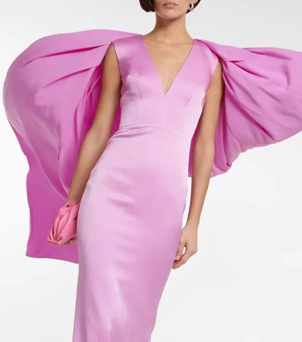 Alex Perry Hudson Satin Crepe Gown - Pink