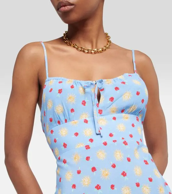 Rixo Lanie Printed Midi Dress