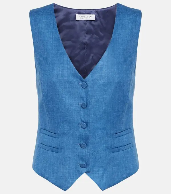 Gabriela Hearst Coleridge Wool-blend Vest - Blue