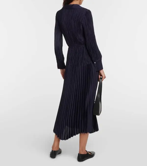 Vince Pleated Midi Shirtdress