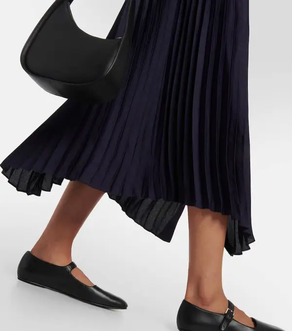 Vince Pleated Midi Shirtdress
