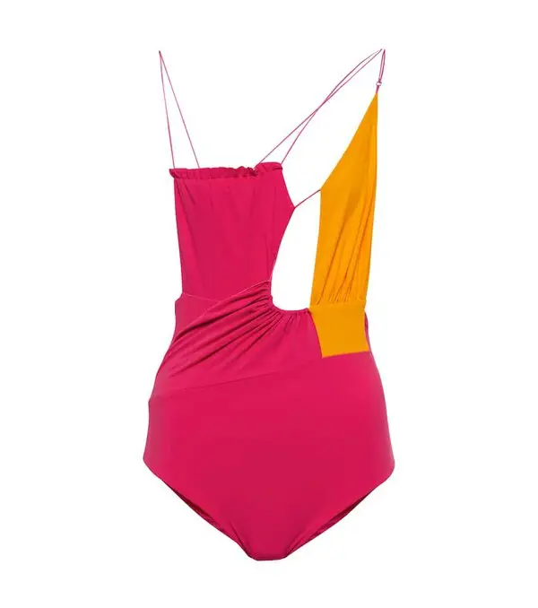 NENSI DOJAKA Asymmetric One-piece Swimsuit - Pink