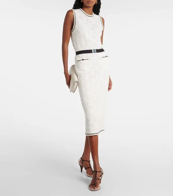 Tory Burch Belted Cotton Midi Dress