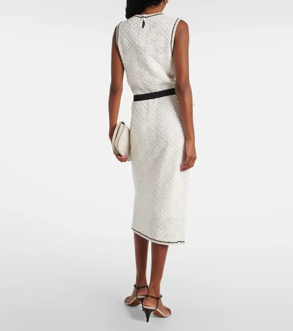 Tory Burch Belted Cotton Midi Dress