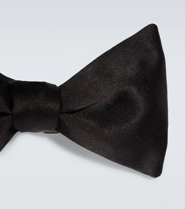 Giorgio Armani Silk Bow Tie - Black