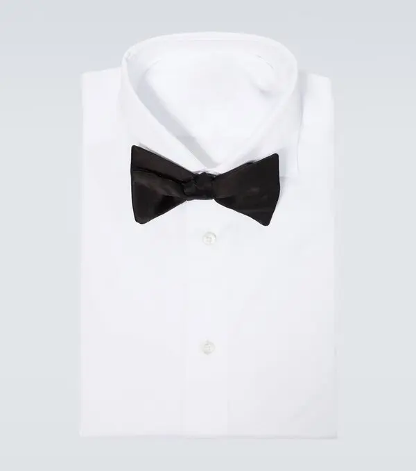 Giorgio Armani Silk Bow Tie - Black