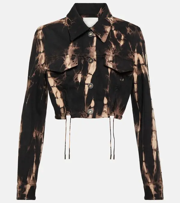 DION LEE Tie-dye Denim Trucker Jacket - Multicoloured