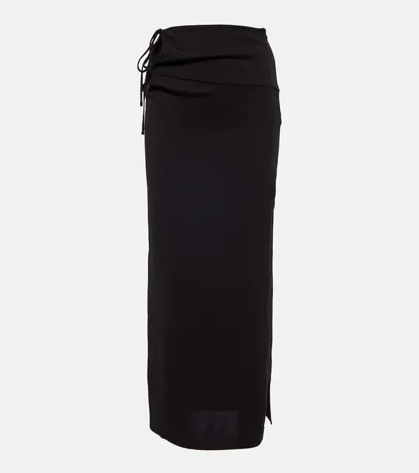 Christopher Esber Wraparound Crepe Maxi Skirt
