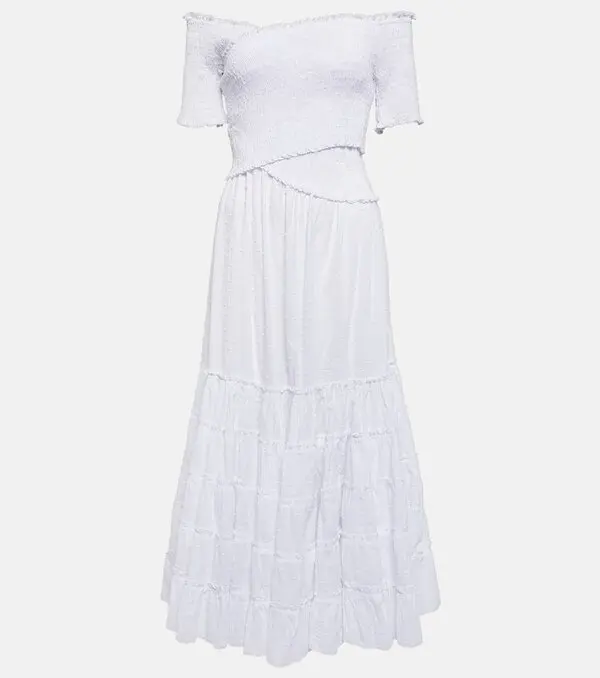 Poupette St Barth Soledad Midi Dress - White