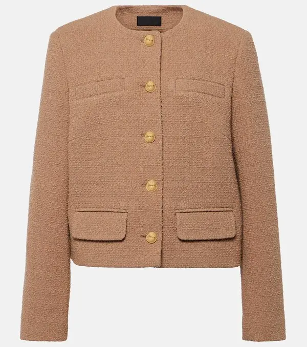 NILI LOTAN Paige Cropped Tweed Boucle Jacket