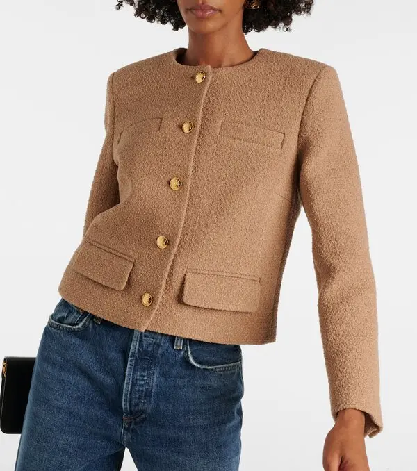 NILI LOTAN Paige Cropped Tweed Boucle Jacket
