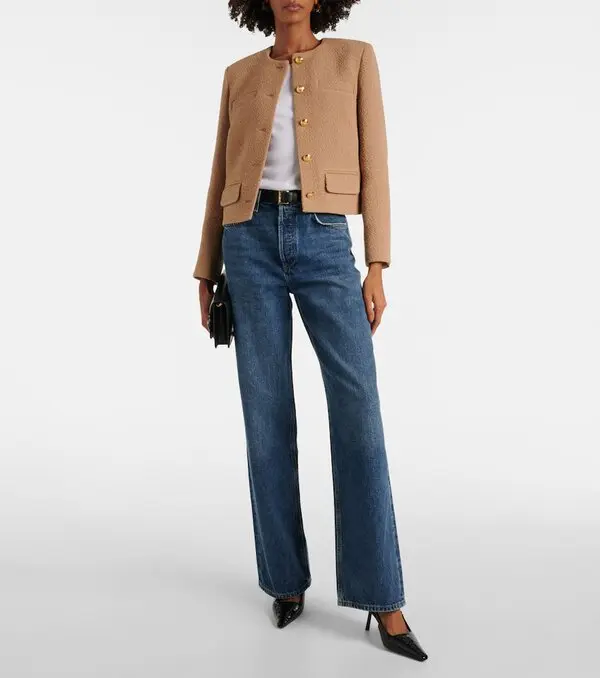 NILI LOTAN Paige Cropped Tweed Boucle Jacket