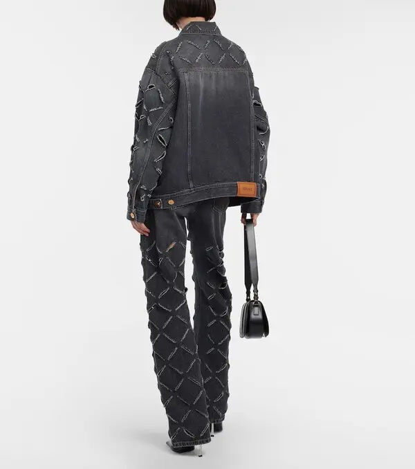 Versace Distressed Denim Jacket