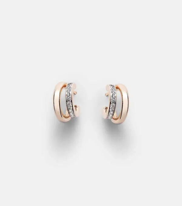 Pomellato Together 18kt Rose Gold Earrings With Diamonds - Pink