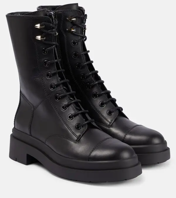 JIMMY CHOO Nari Leather Mid-calf Boots