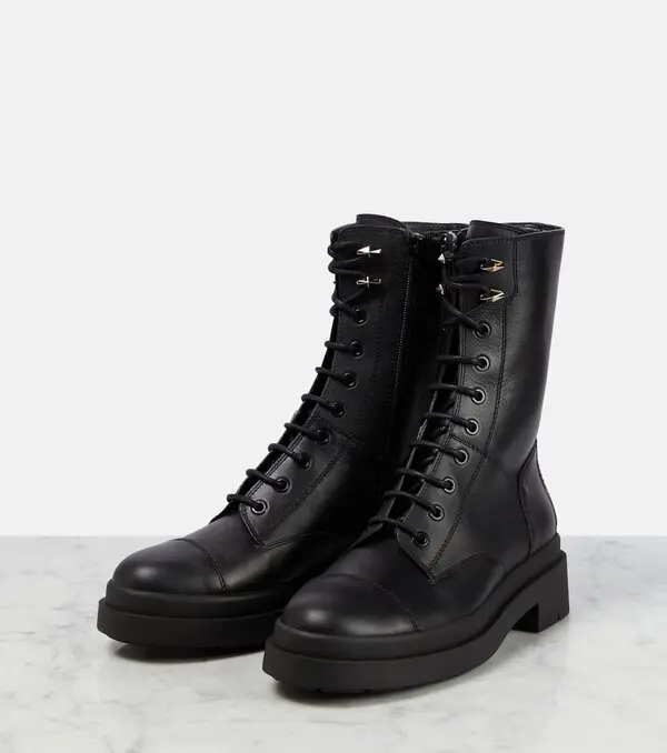 JIMMY CHOO Nari Leather Mid-calf Boots