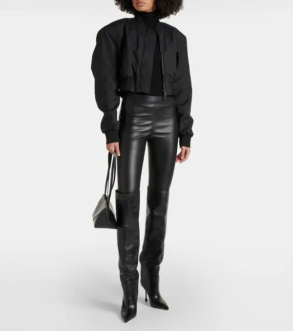 Wardrobe.NYC Cropped Bomber Jacket