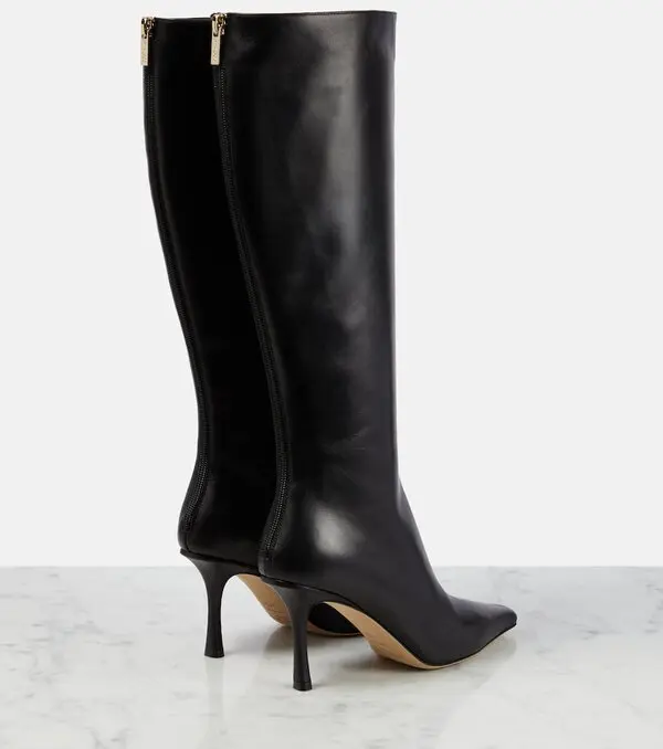 JIMMY CHOO Agathe 85 Leather Knee-high Boots