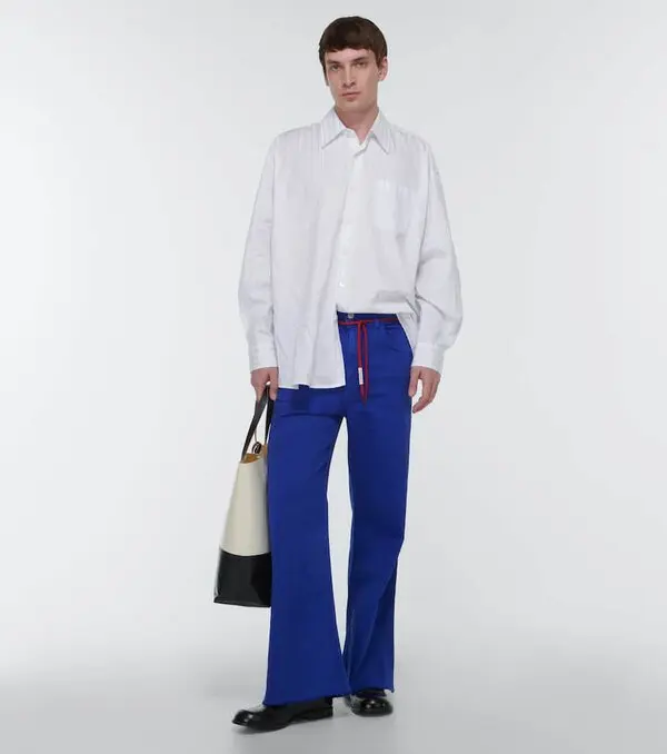 Marni Mid-rise Straight Cotton-blend Pants