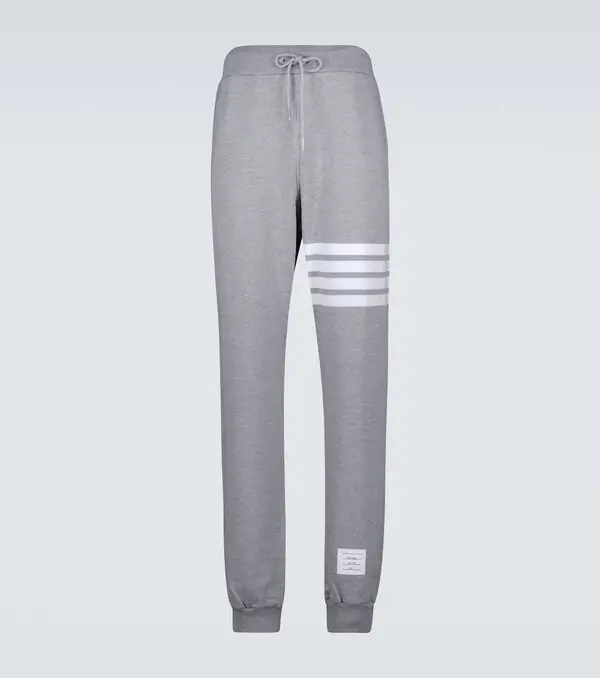 Thom Browne 4-bar Cotton Sweatpants - Grey