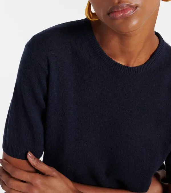 Khaite Pierre Cashmere-blend Top - Blue