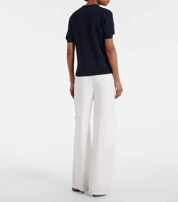 Khaite Pierre Cashmere-blend Top - Blue