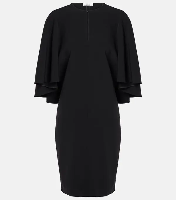 Chloé Caped Crepe Minidress