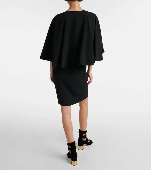 Chloé Caped Crepe Minidress