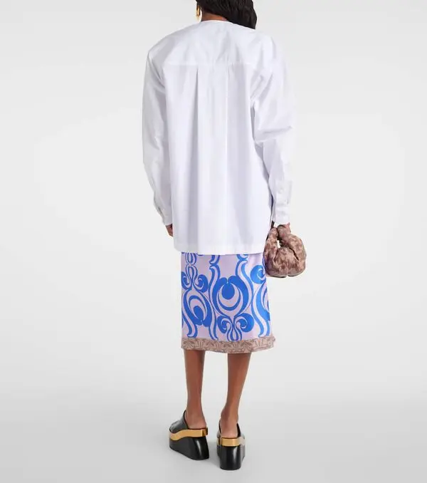 Dries Van Noten Embellished Cotton Poplin Blouse