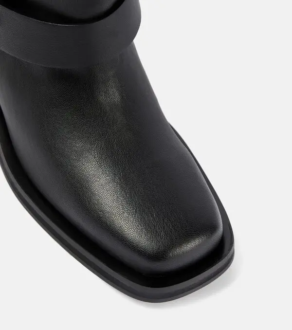 GANNI Faux Leather Biker Boots