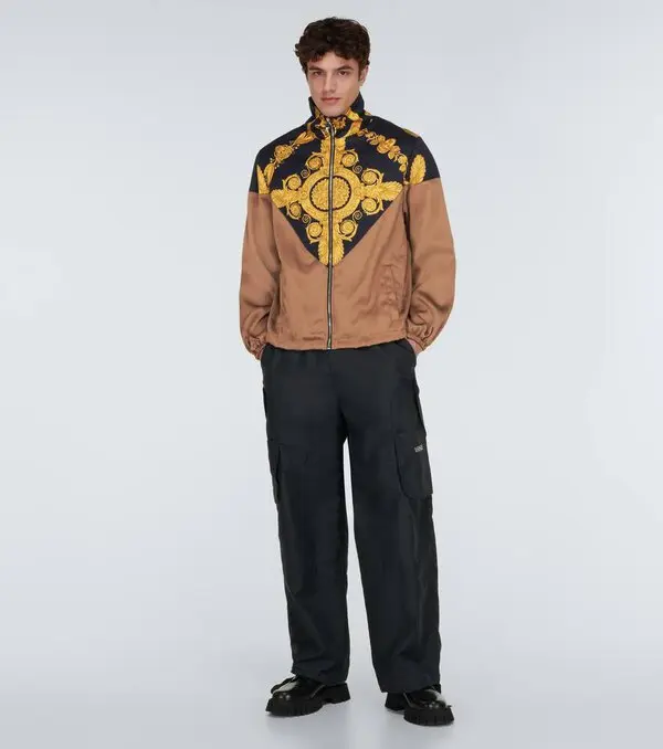 Versace Technical Wide-leg Cargo Pants