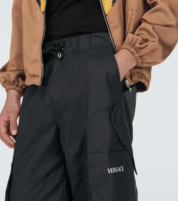 Versace Technical Wide-leg Cargo Pants