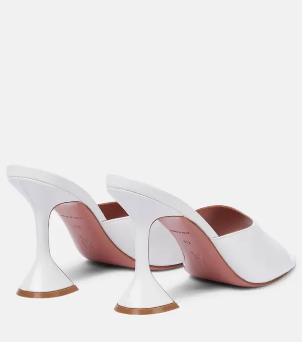 Amina Muaddi Leather Mules