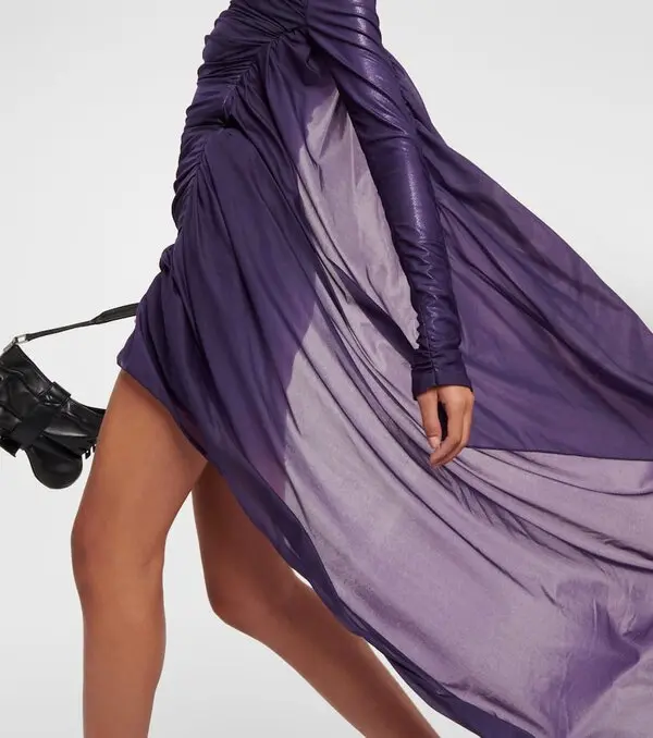 MUGLER Asymmetric Draped Minidress