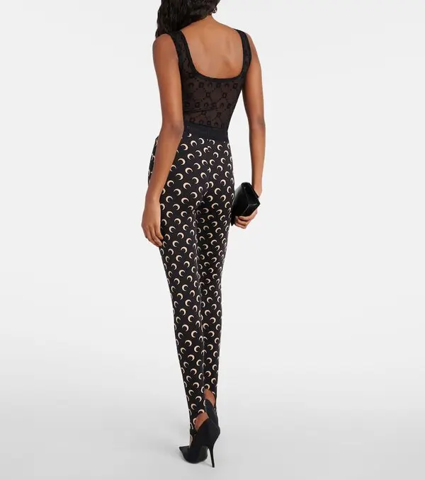 MARINE SERRE Moonogram Mesh Bodysuit