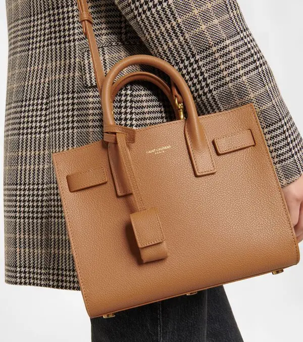Saint Laurent Sac De Jour Nano Leather Tote - Brown
