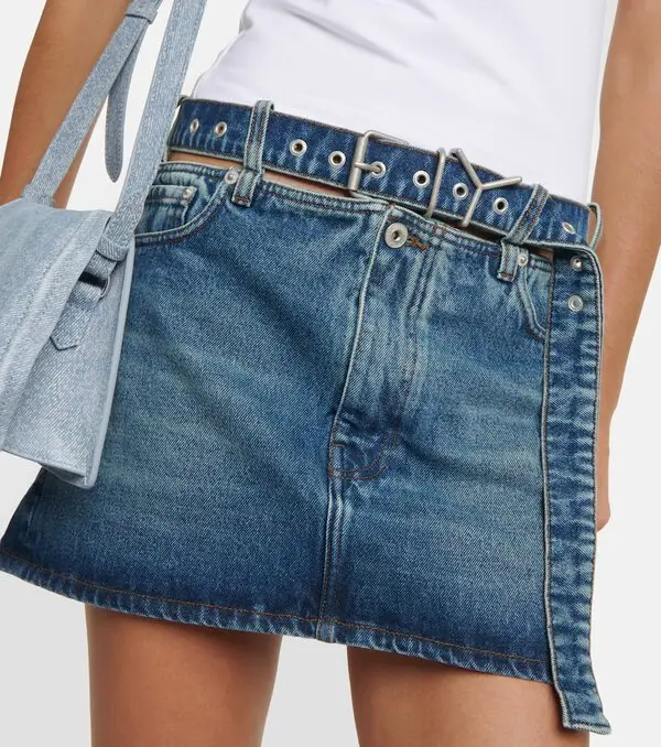 Y/project Y Belt Denim Miniskirt